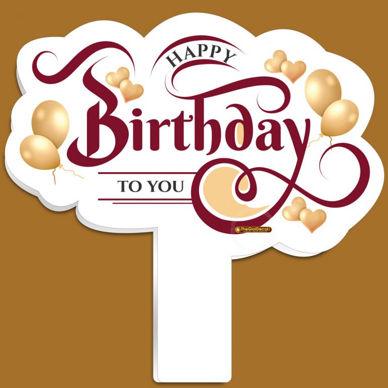 Bảng hashtag cầm tay Chúc Mừng Sinh Nhật - Happy Birthday