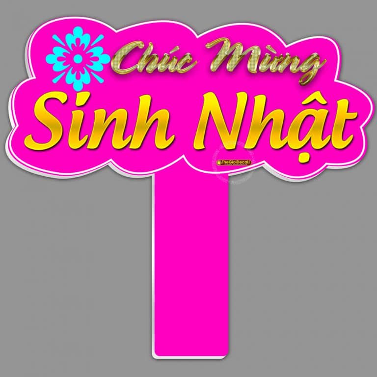 Bảng Hashtag Cầm Tay Chúc Mừng Sinh Nhật Happy Birthday